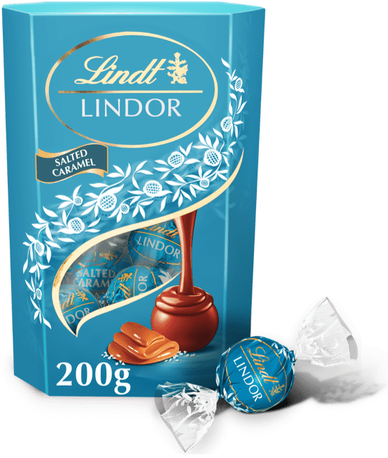 Lindt LINDOR Kugler salt/karamel i æske 200 gr.